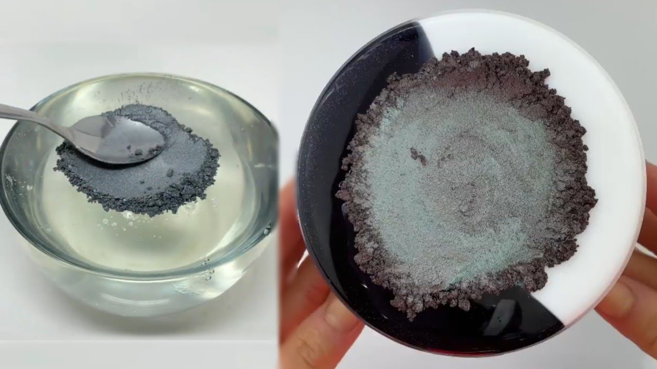 Best Ever Satisfying/ASMR/relaxing mixing pigment into slime ...