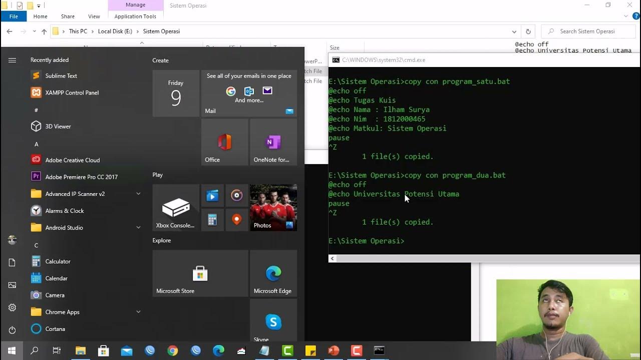 Perintah perintah dasar pemrograman Batch file - YouTube