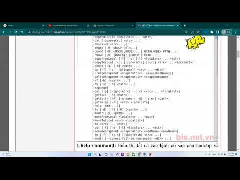 BIG DATA - MỘT SỐ LỆNH CƠ BẢN CỦA HADOOP (Hadoop HDFS Commands) - YouTube