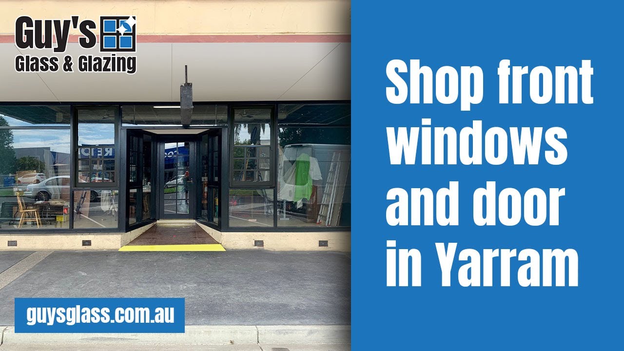 New shop front windows in Yarram with custom glazing - YouTube