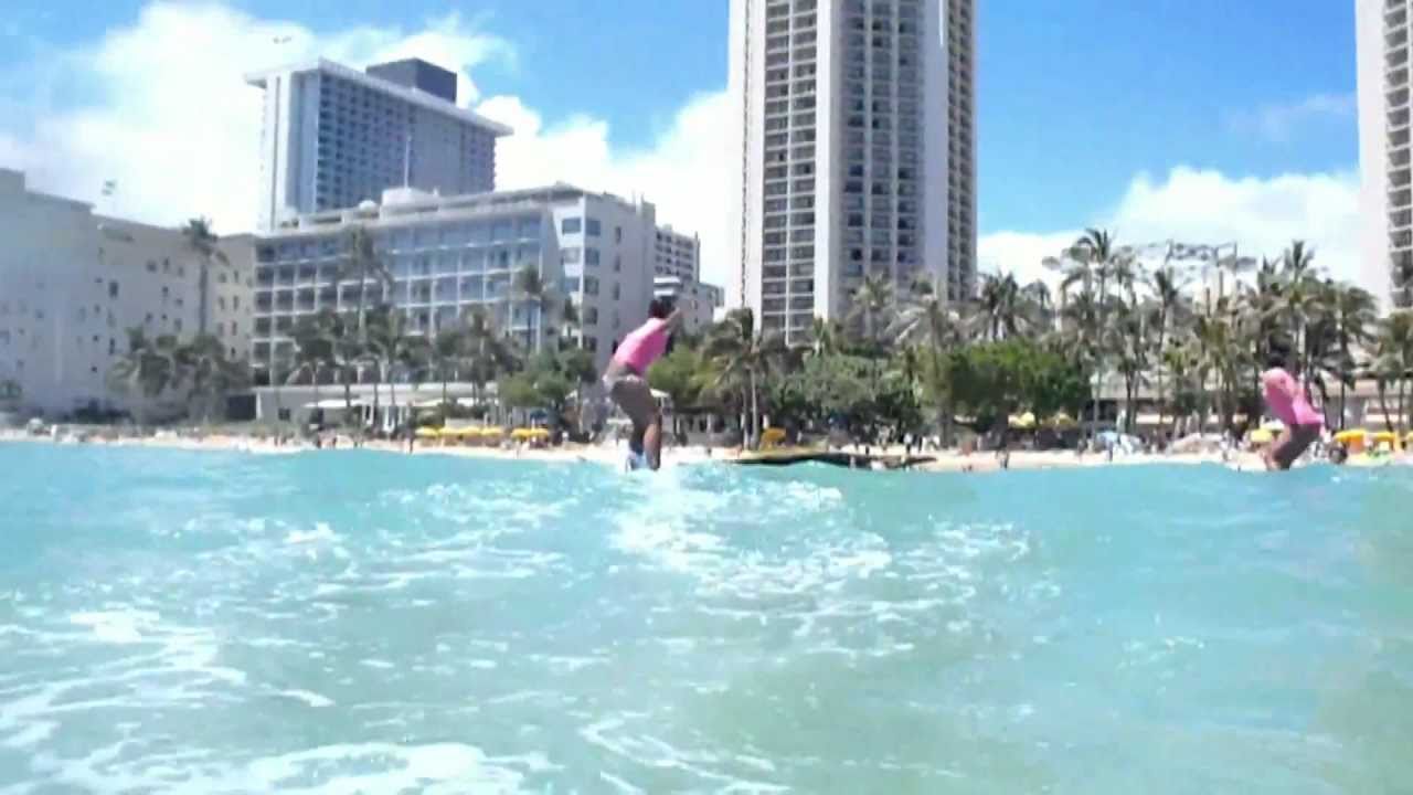 Waikiki Ocean Rec. surfing day summer 2011 - YouTube