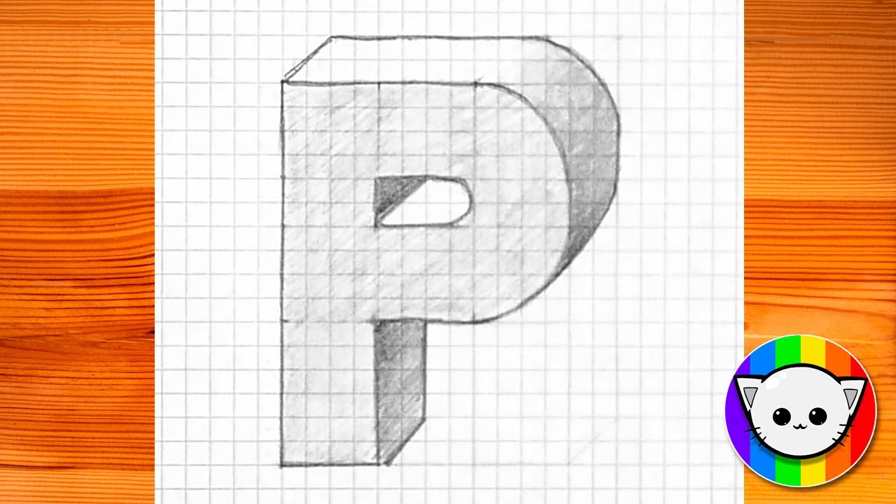 How to draw letter P || Easy drawing for beginners - YouTube