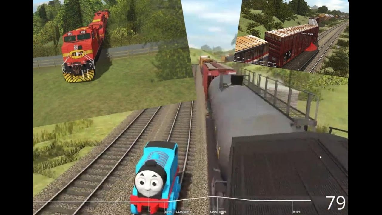 THOMAS MINI AND RUNAWAY TRAINZ - DIESEL AND 39 CARS - TRAINZ RAILROAD ...