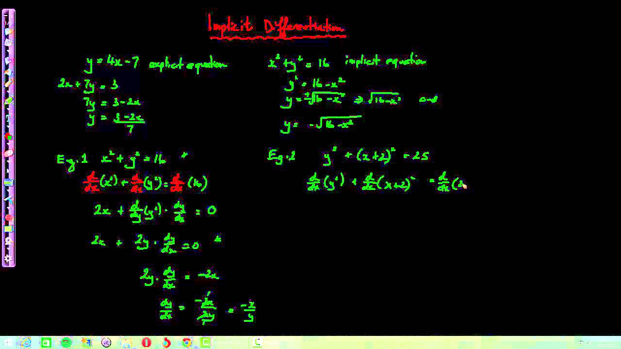 Implicit differentiation - YouTube