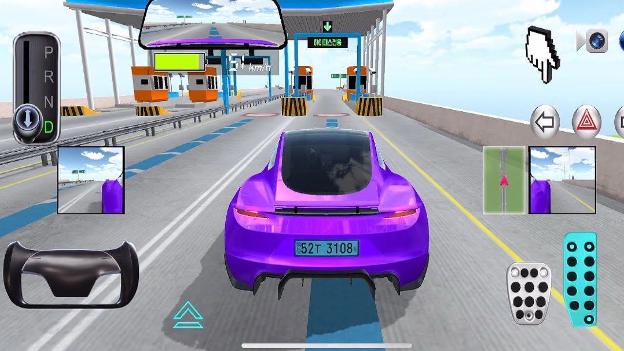 New japenese electric car speed test in highway - 3d car driving class ...