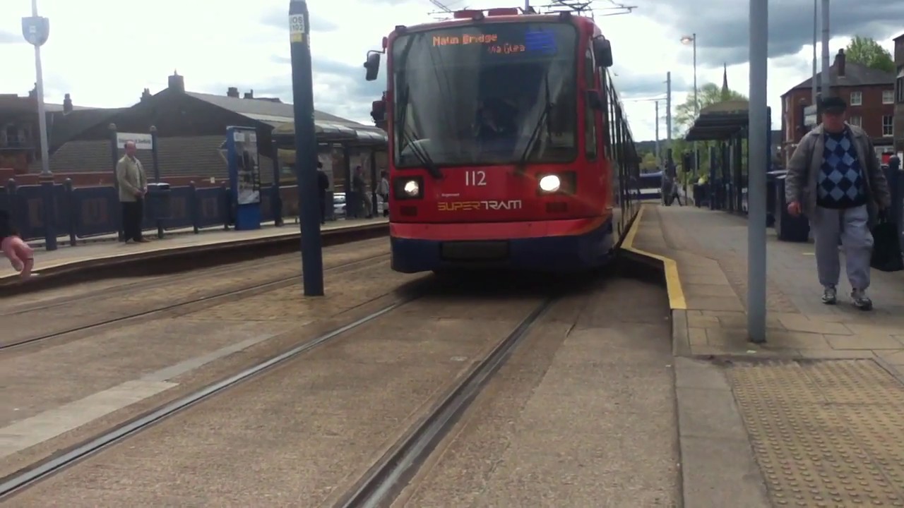 Sheffield Supertram 112 departs University Of Sheffield - YouTube