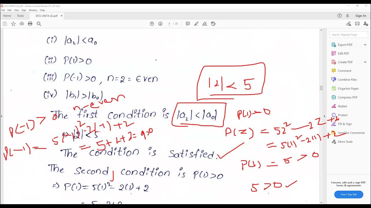 JNTUK R16 IV EEE II SEM DIGITAL CONTROL SYSTEMS UNIT4 JURYS STABILITY 3RD CLASS - YouTube