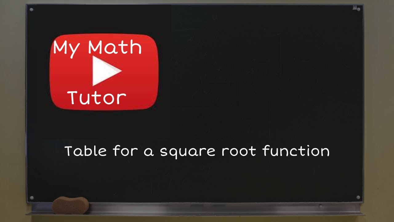 ALEKS | Table for a square root function - YouTube