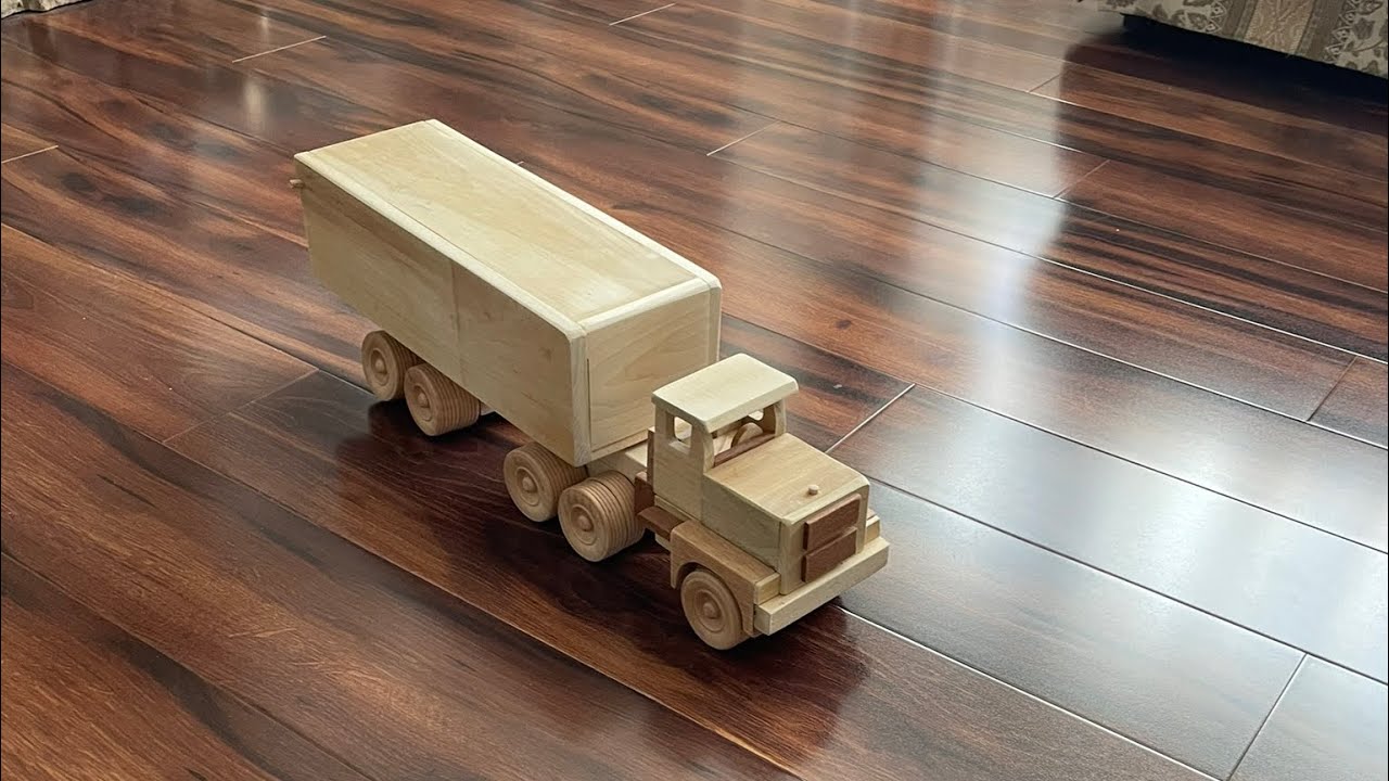 Como hacer un tractor Trailer de madera - YouTube
