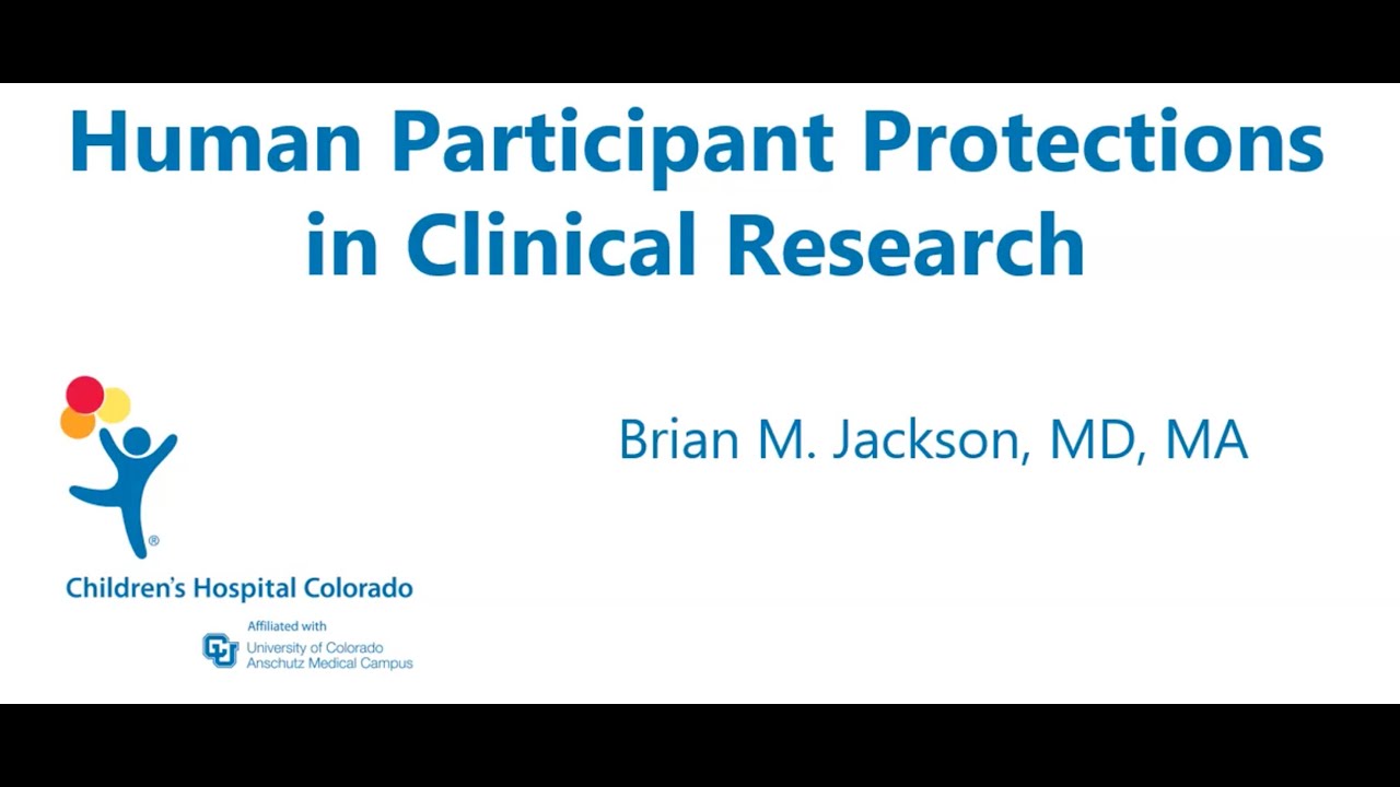 Human Participant Protections in Clinical Research - YouTube