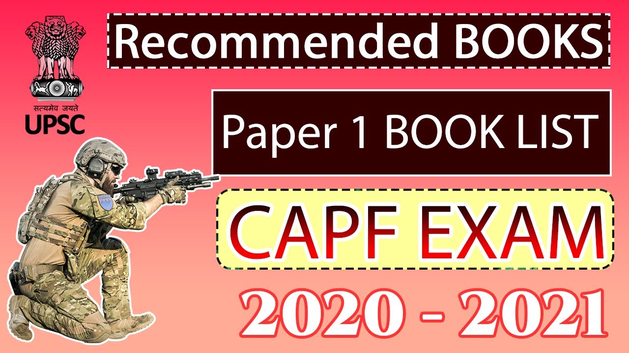 CAPF AC EXAM Book list / Sources for PAPER 1 by AVKS Academy mentor ...
