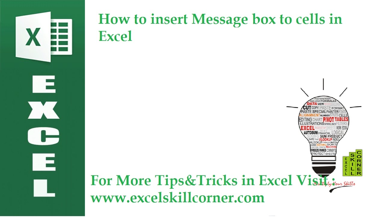 How To Insert Message Box To Cells In Excel YouTube how-to-insert-message-box-to-cells-in-excel-youtube