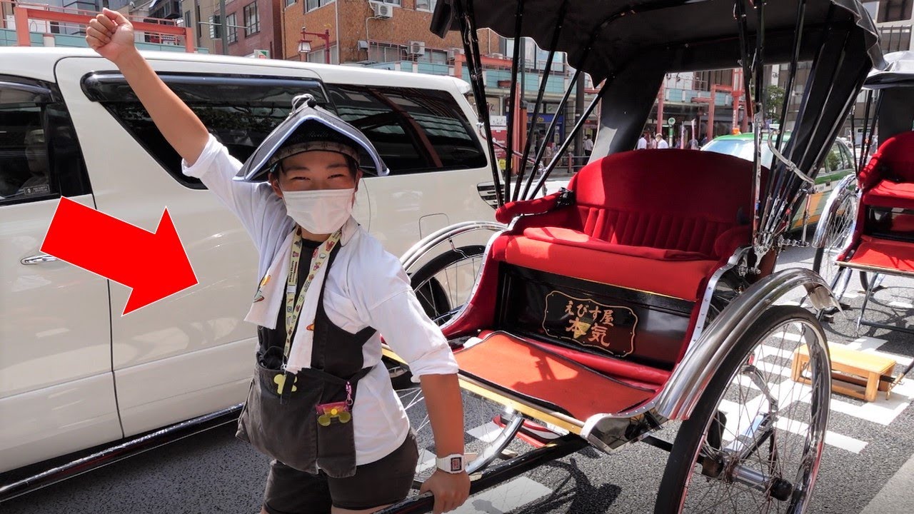 A cute Japanese girl Natchan guided me around Asakusa by rickshaw😊 ...
