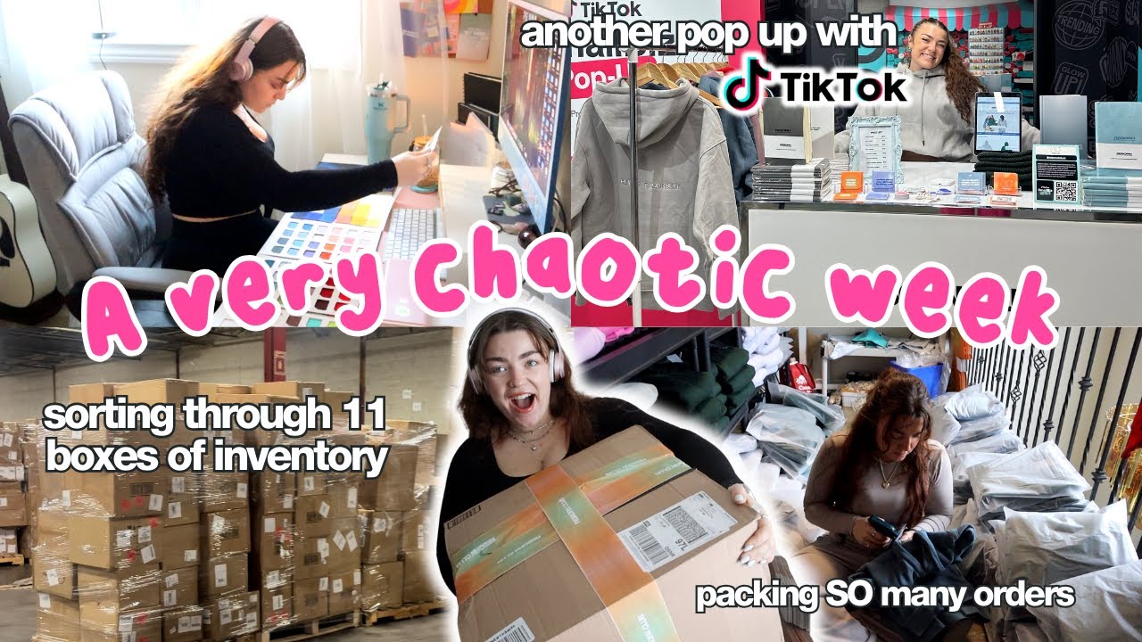 building a small biz in my 20's *chaotic* 🤪 inventory, pop-ups, packing ...