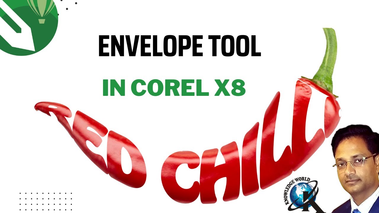 Envelope tool in coreldraw || Image in chilli shape || Image in shape # ...