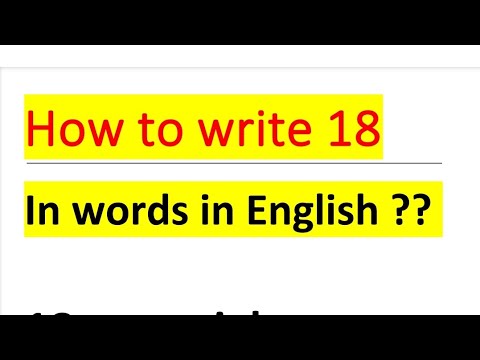 18 spelling in English |How to write 18 in words|18 ko English mein Kya ...