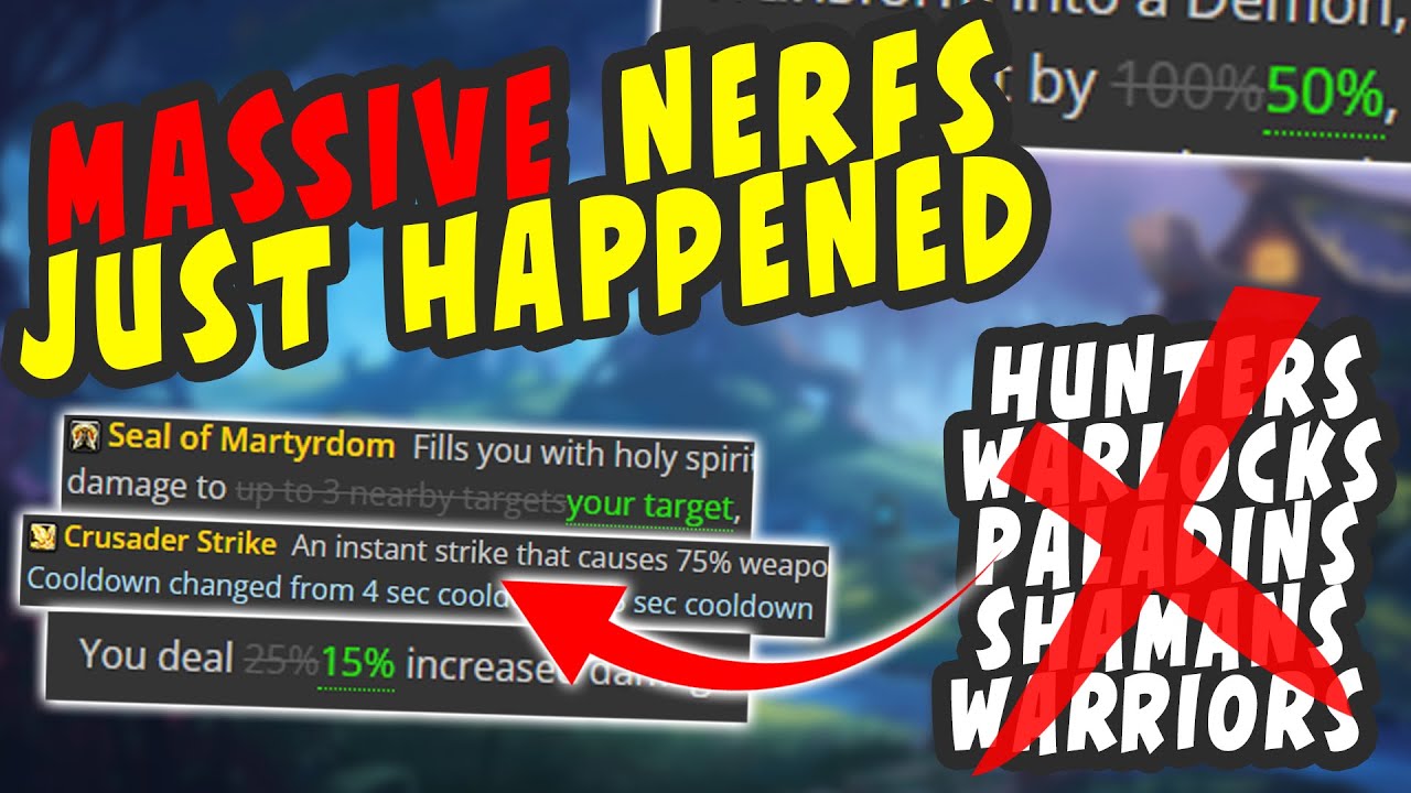HUGE NERFS For SO MANY Classes In Season of Discovery - YouTube