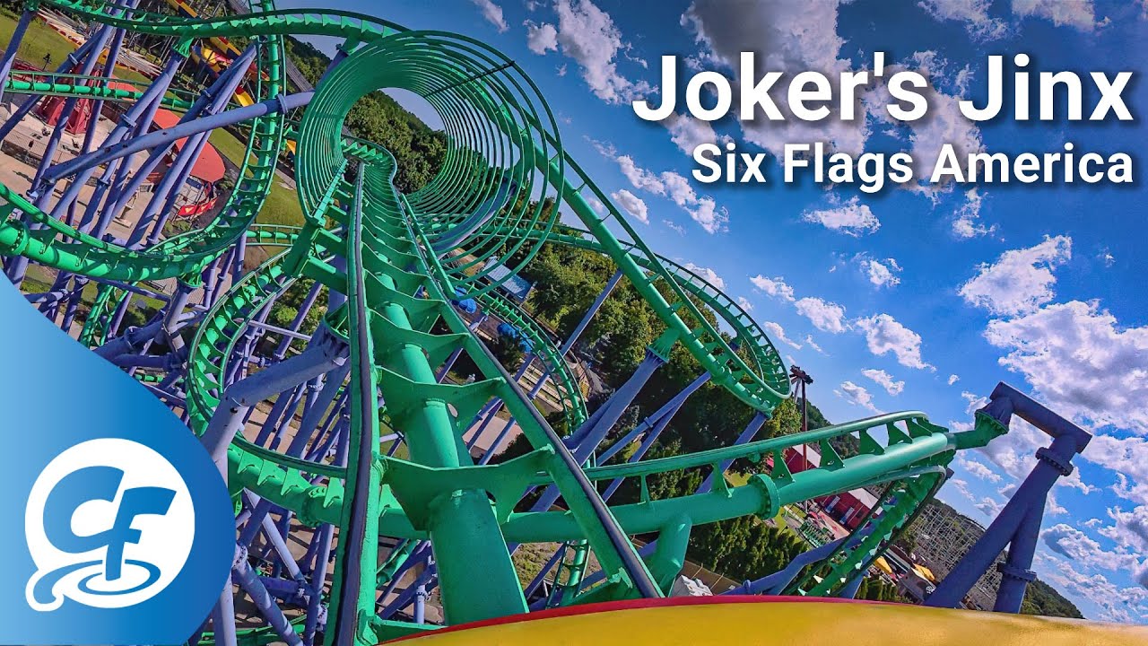 Joker's Jinx front seat on-ride 4K POV Six Flags America - YouTube