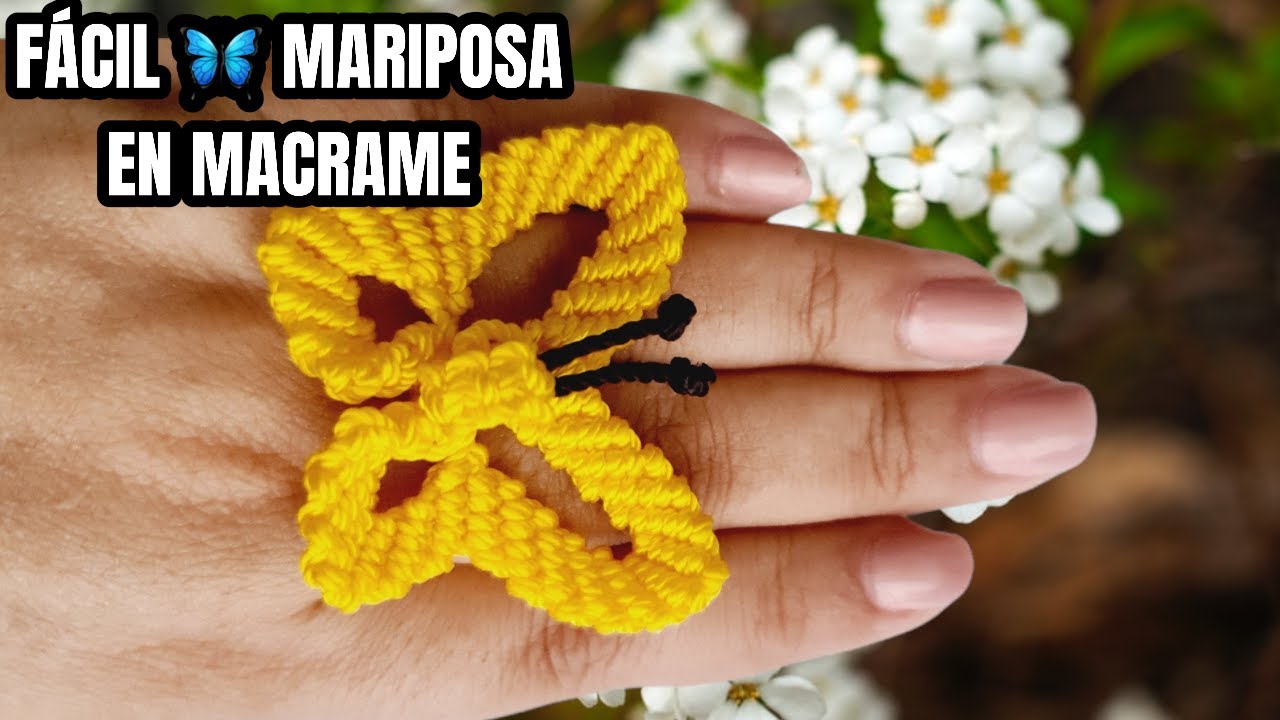 📌📌MARIPOSA FACIL A MACRAME/ #MACRAMEVIRAL // MACRAME PASO A PASO - YouTube