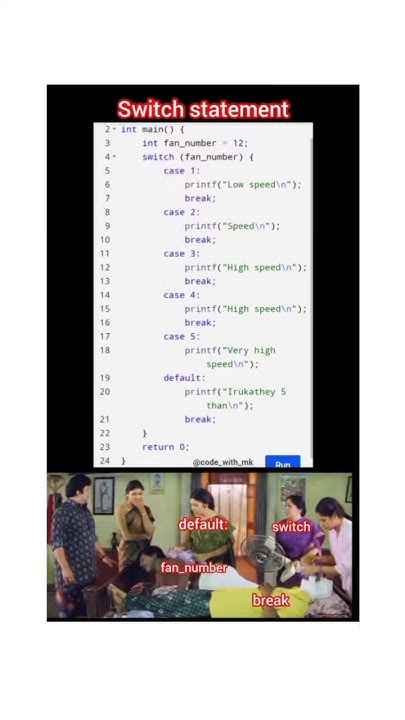 Switch Statement tamil - YouTube