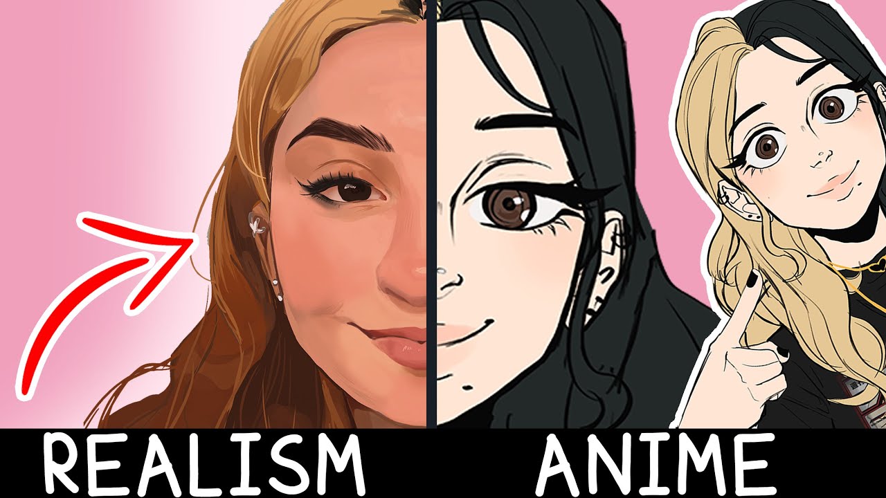 I attempt a realistic self portrait | anime to realism ( drawing but ...