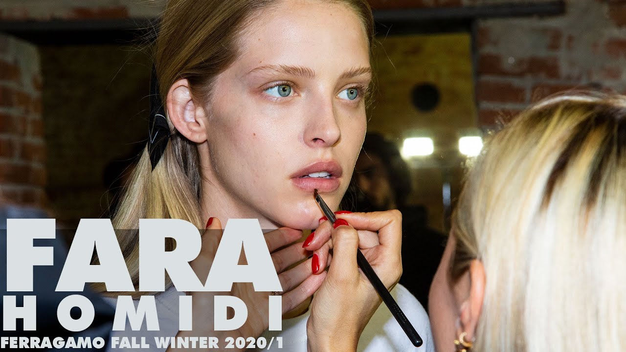 Fara Homidi Makeup Artist for Salvatore Ferragamo Women's Fall Winter ...