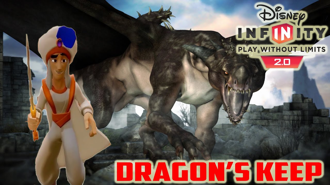Disney Infinity 2.0 Toy Box Dragon's Keep (With Aladdin's Rags To ...