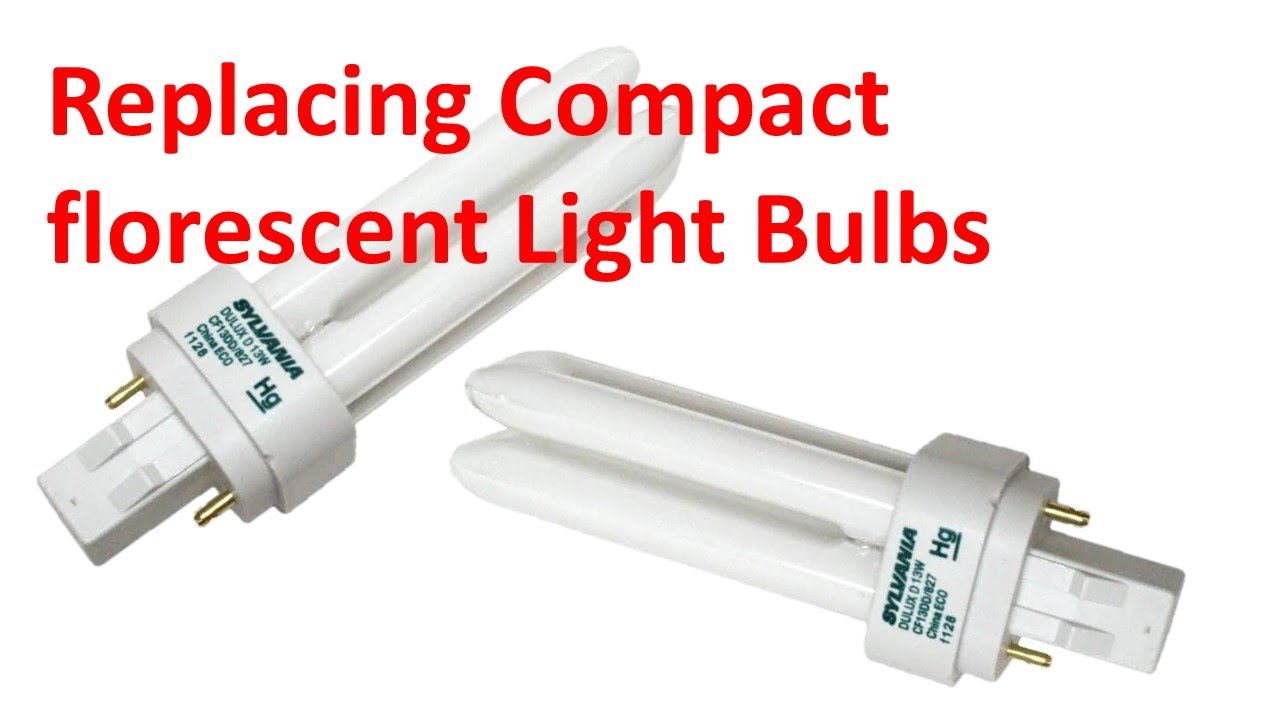 How to change compact florescent light bulbs (plug-in style) - YouTube