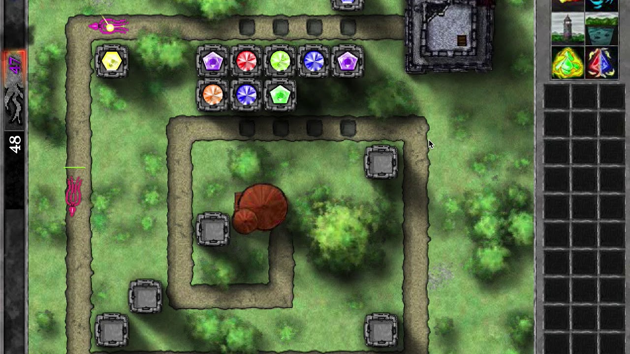 GemCraft Chapter 1 The Forgotten - Epic Level 4 (48 waves) - YouTube