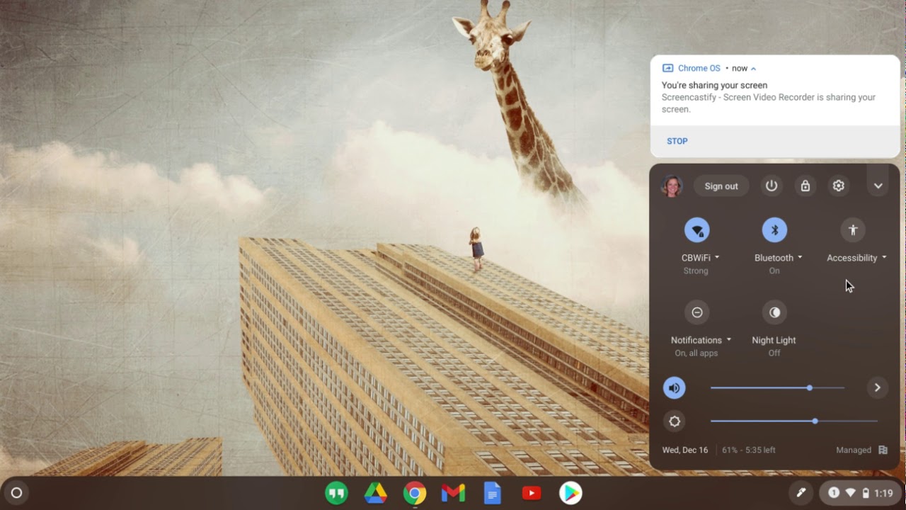 Chromebook Accessibility Features Menu - YouTube