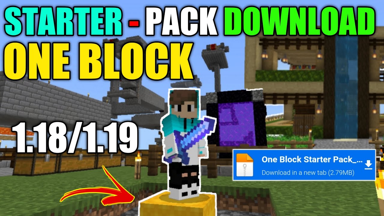 How to Download One Block Starter For Minecraft 1.19 | MCPE 1.19 - YouTube