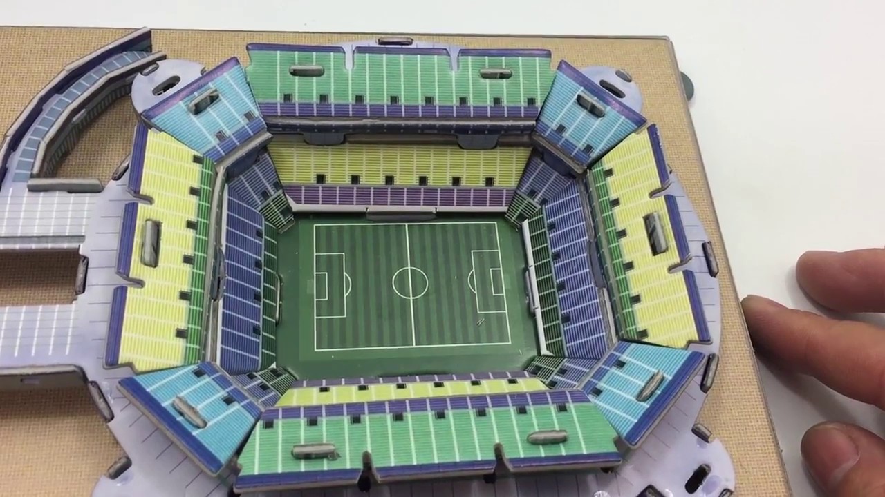 DIY Miniature Seoul Soccer Stadium ~ Super 3D Puzzle - YouTube