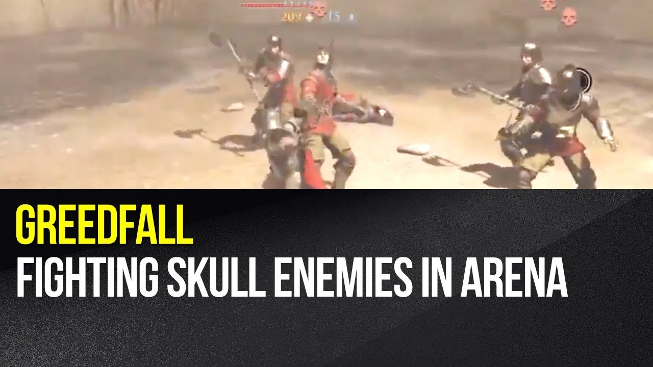Greedfall - Fighting skull enemies in Arena - YouTube