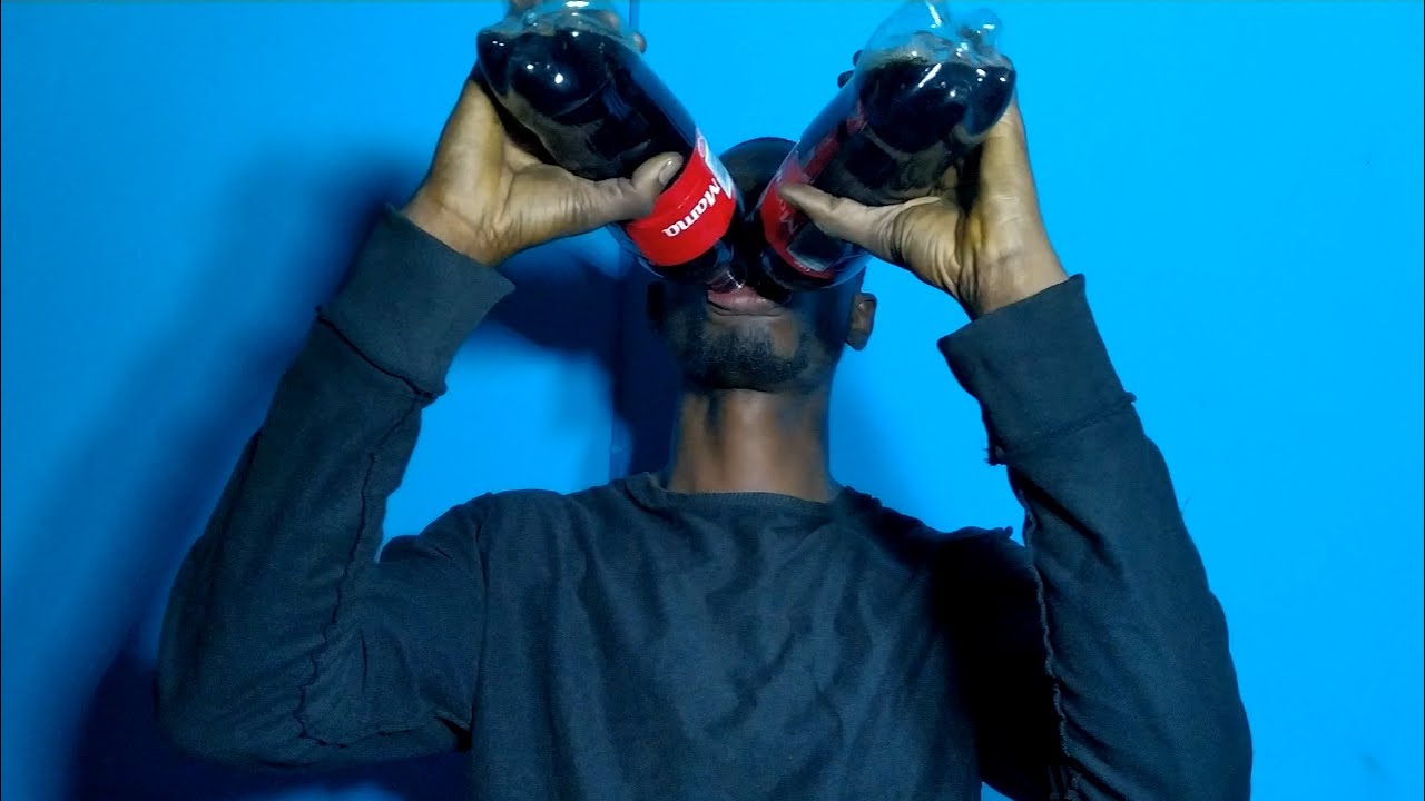 2 Liter Coca-Cola Double Barrel Chug 코카콜라 마시기 - YouTube
