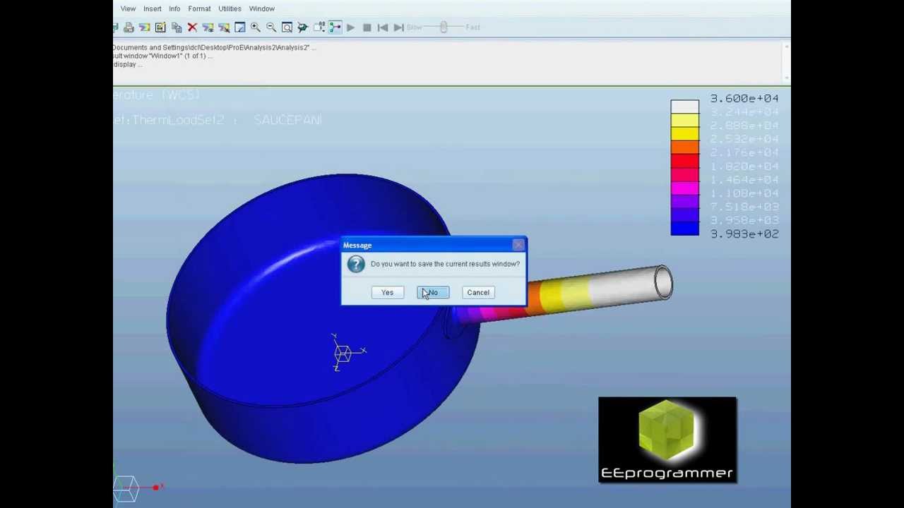 Pro/ENGINEER (Pro/E) Mechanica tutorial - Thermal stress analysis - YouTube