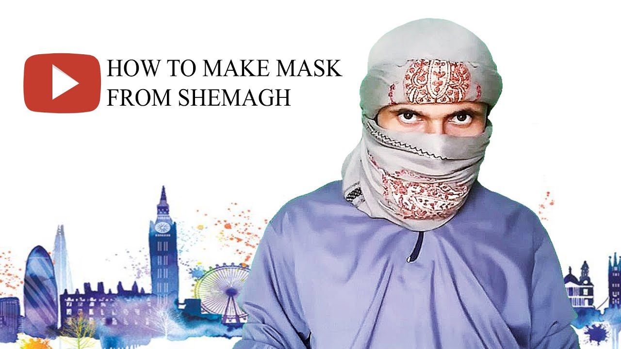 How To Cover Face With Shemagh | Tie Shemagh Face Mask | Face Scarf ...