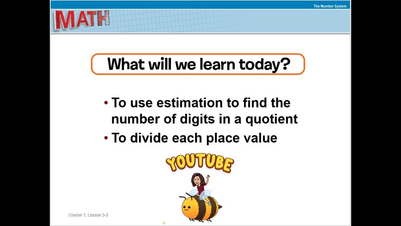 Math Chapter 3 Lesson 5 Divide Multi Digit Numbers - YouTube