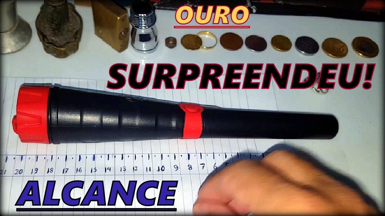 😱Teste Com Pinpointer Chinês Baratinho: 😅Alcance do Ouro, Prata, Moedas ...