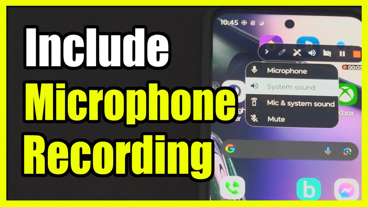 How to Include Mic Audio in Screen Recorder on Android Phone (Settings ...
