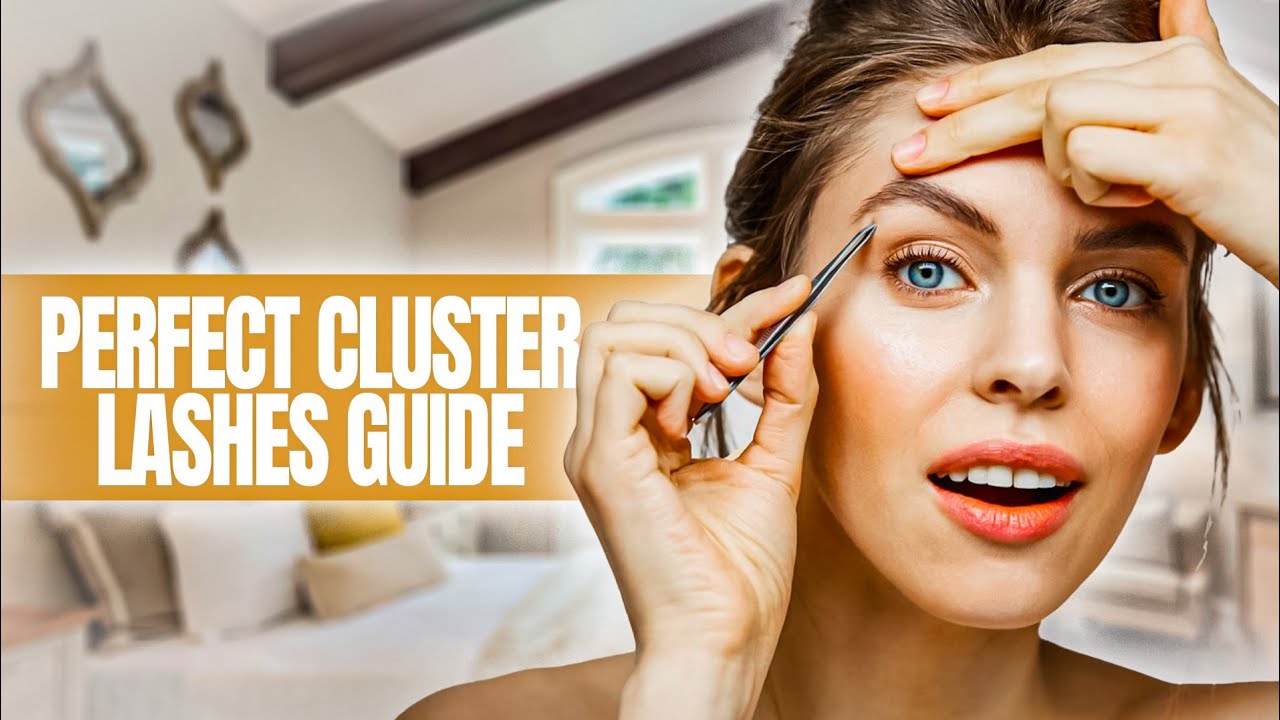 Easy Cluster Lashes tutorial at home 2025! - YouTube