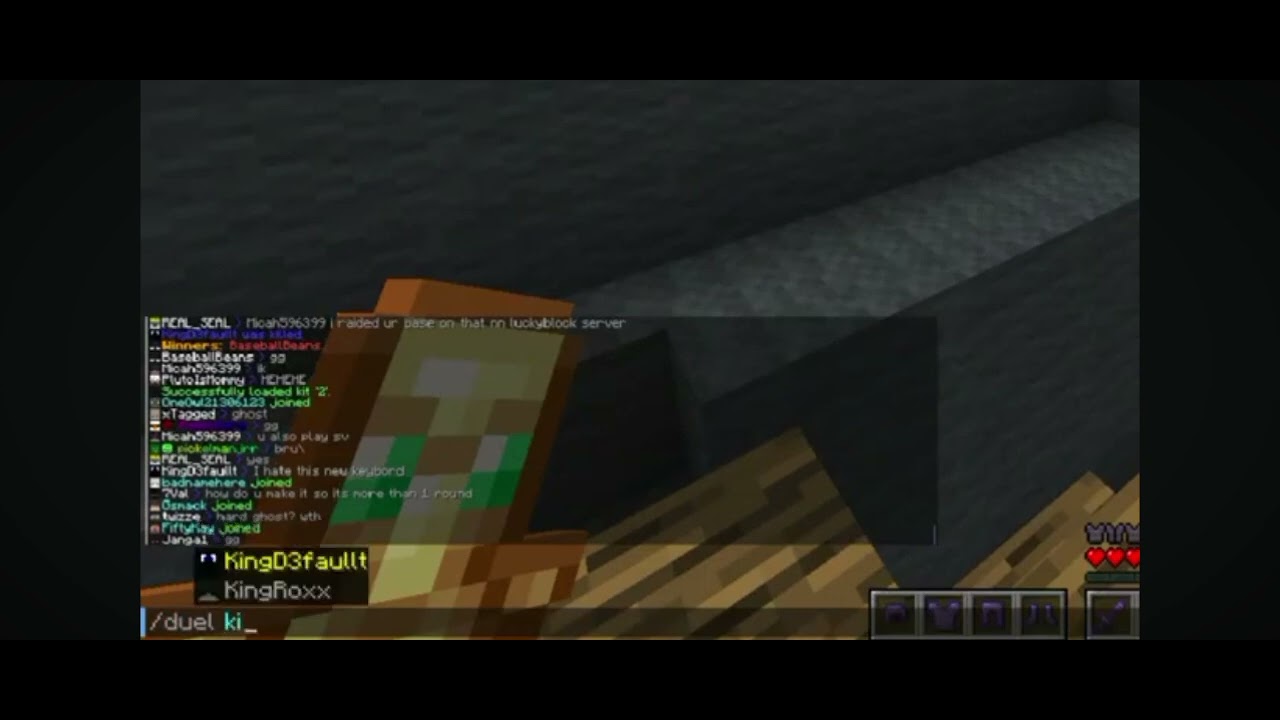 I started playing Minecraft and in 2 weeks I learn pvp really fast ...