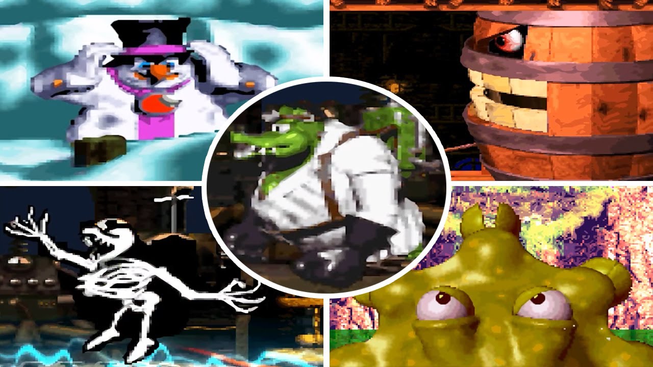 Donkey Kong Country 3 - All Bosses - YouTube