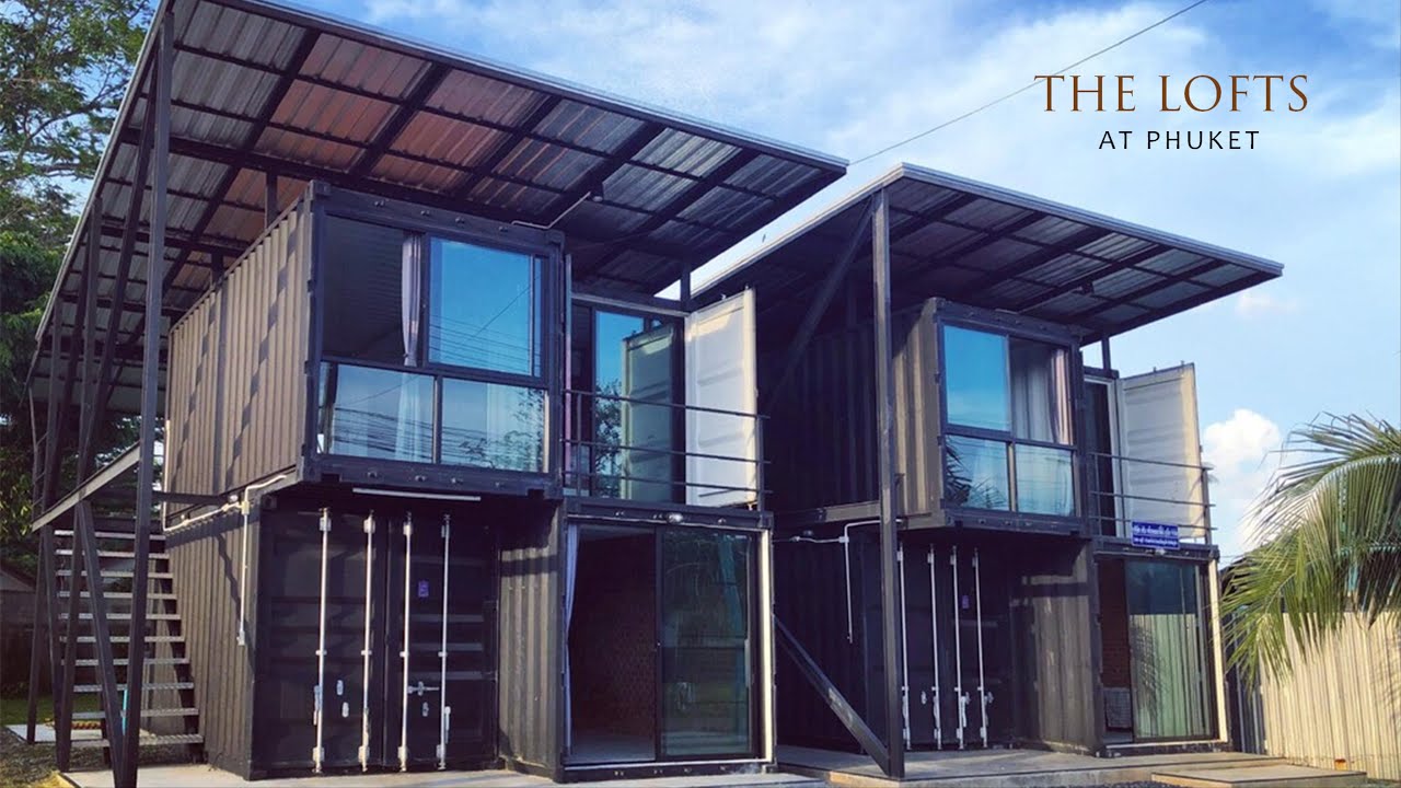 Unique Container Villa with Vintage Loft Style from Phuket - YouTube