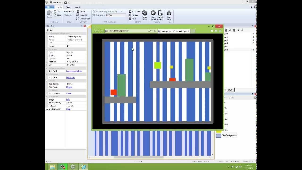 Construct 2 Tutorial Platform Game Part 3 Fitur Parallax - YouTube