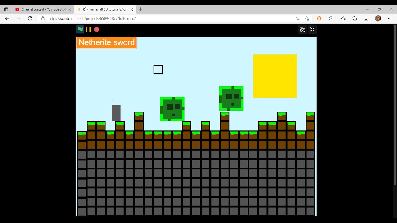 how to make minecraft 2D in scratch part 7 | game modes and jumping ...