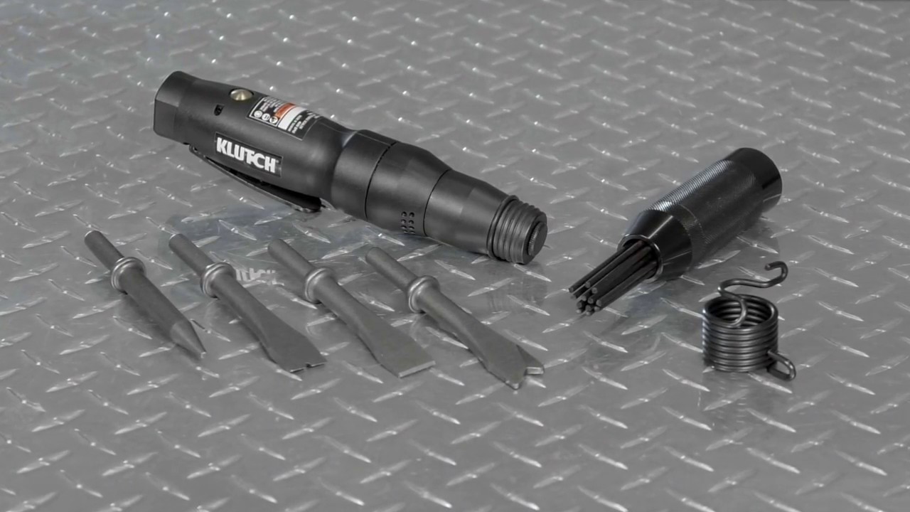 Klutch 2-in-1 Air Needle Scaler and Hammer Kit - YouTube