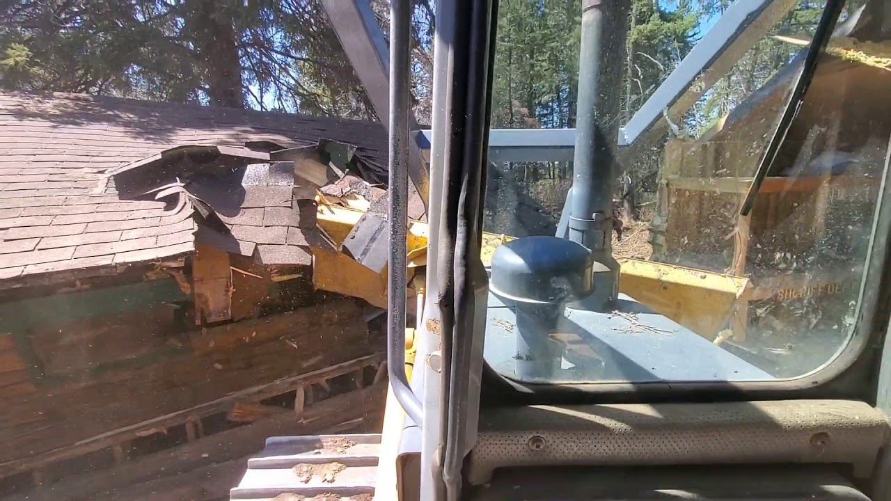 Beautiful Log Cabin Demolition- Black Mold - YouTube