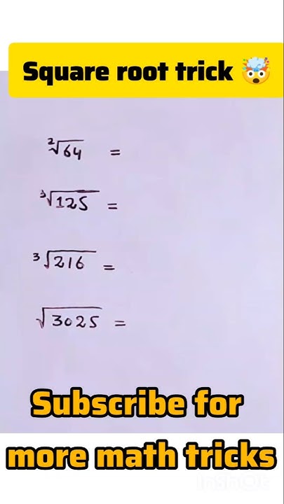 Find Square root Quickly/ square root trick #maths#mathtricks #shortfeed#trending#viralshorts ...