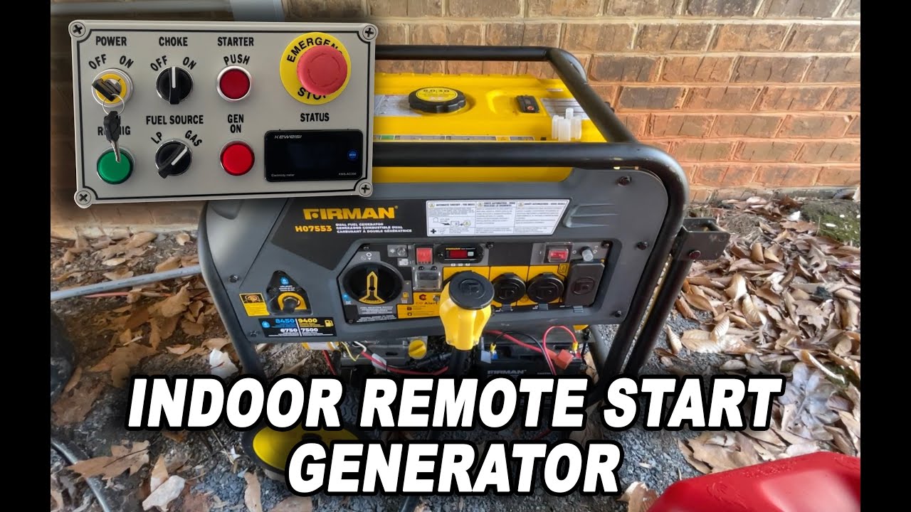 Indoor Remote Start Control Panel for Backup Generator - YouTube