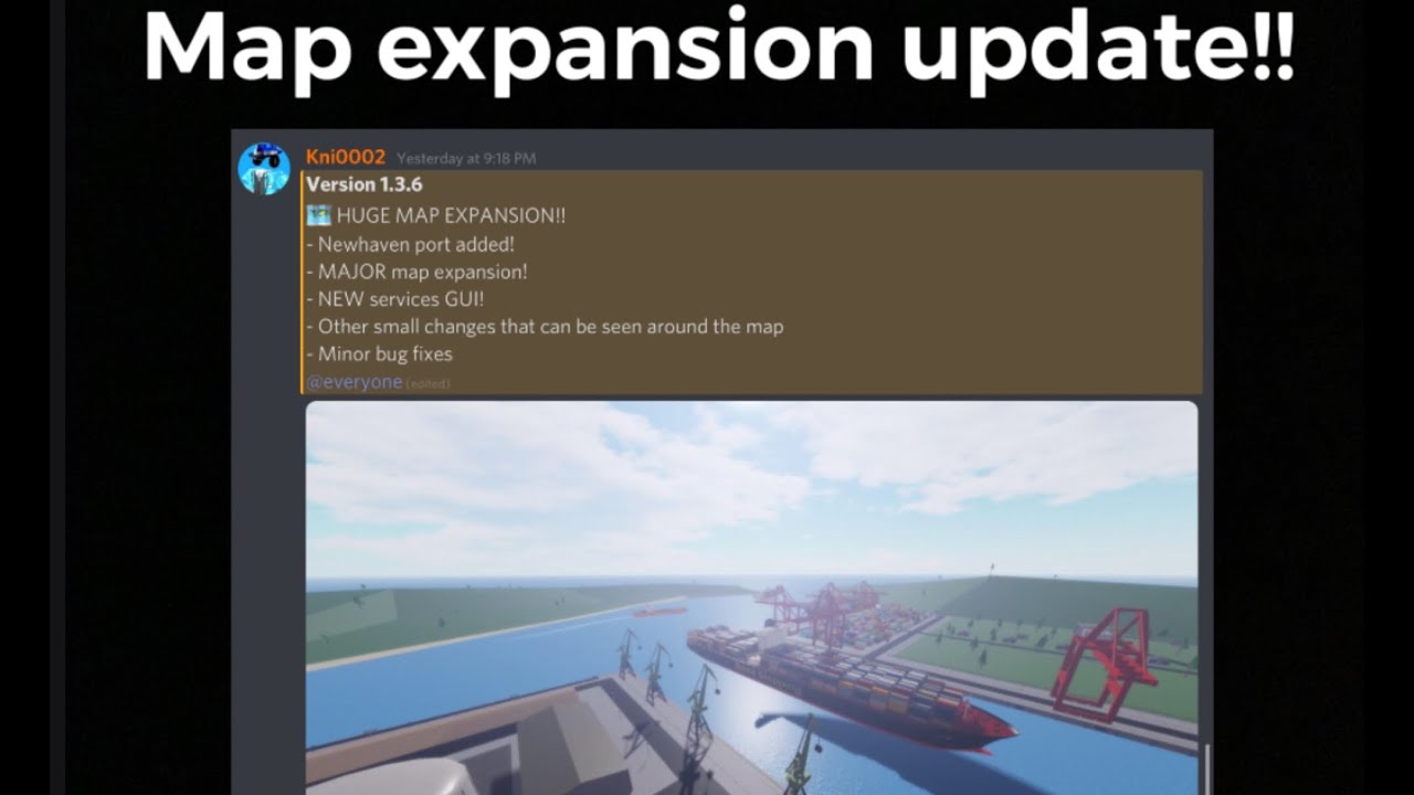 1.3.6 Map Expansion Update! Roblox Shipping Lanes - YouTube